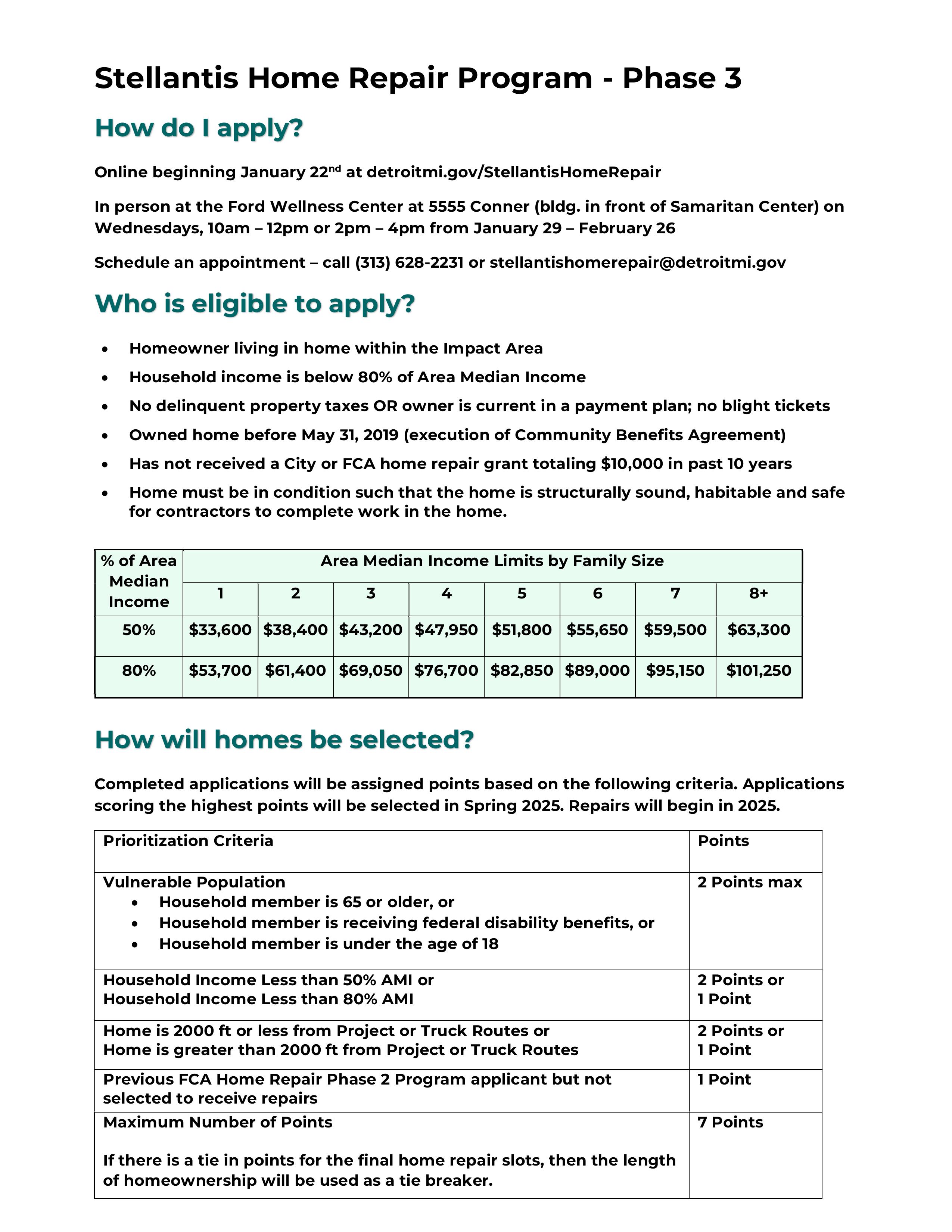 Stellantis Home Repair Program | City of Detroit